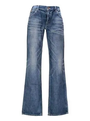 Celine Pearl Jeans In Dark Union Wash Denim - Blue