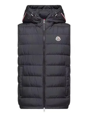 Moncler Logo Patch Down Gilet - Black