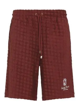 Amiri Logo Embroidered Drawstring Shorts - Terracotta