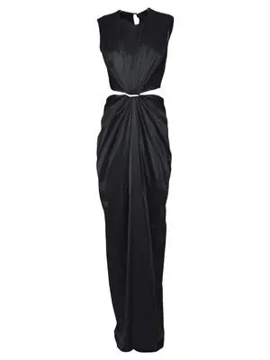 Max Mara Panaro Sleeveless Gathered Maxi Dress - Black