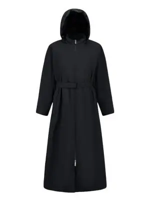 Herno Belted Hooded Coat - Black