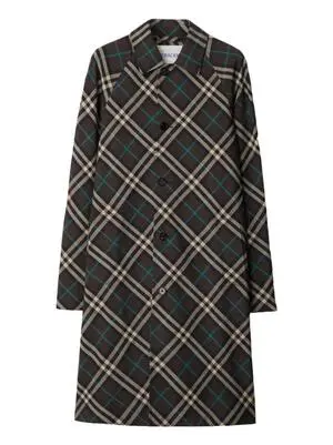 BURBERRY Burberry Long Sleeved Checked Trench Coat