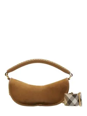Burberry B Clip Zipped Shoulder Bag - Brown