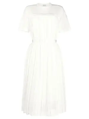 Moncler Logo Short-sleeved Dress - White