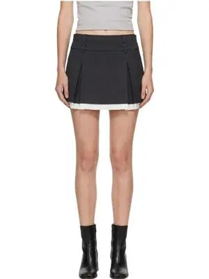 MARISSA CHIARA Patchwork A-line Skirt - Grey