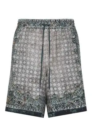 Amiri Bandana Print Silk Bermuda Shorts - Multi