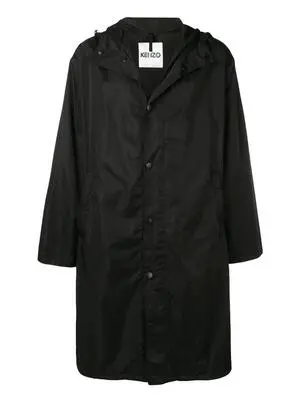 KENZO Kenzo Logo Printed Long Overcoat