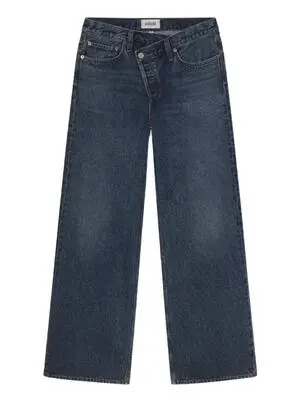 AGOLDE Agolde High-Rise Wide-Leg Jeans With Button Detail No