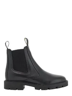 Celine Margaret Round Toe Chelsea Boots - Black