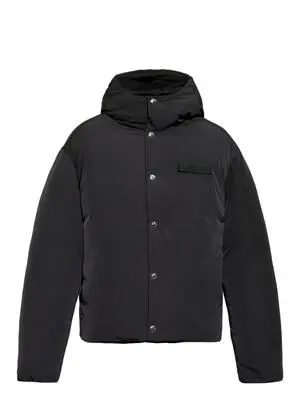 Jacquemus Logo Patch Padded Coat - Black