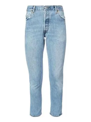 RE/DONE High-rise Cropped Jeans - Blue