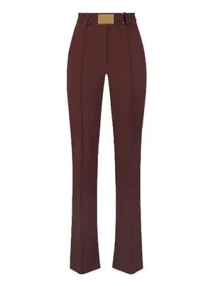 Elisabetta Franchi Belted Trousers - Cocoa