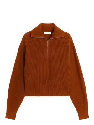 MAX MARA Max Mara Nadar Quarter-Zip Knitted Jumper In Wool And Cashmere