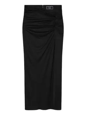 Versace Pendant Knotted Midi Skirt - Black