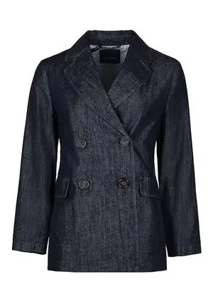 MAX MARA Max Mara Double Breasted Denim Blazer
