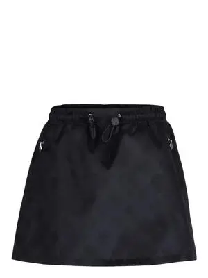 Casablanca All-over Patterned Drawstring Mini Skirt - Black