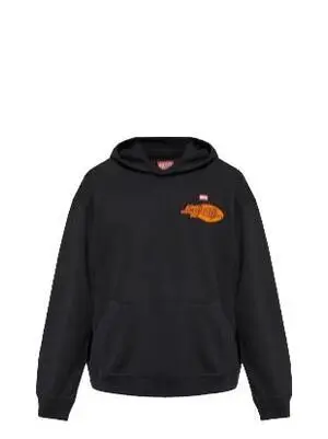 DIESEL® Graphic Print Hooded Sweatshirt - Black