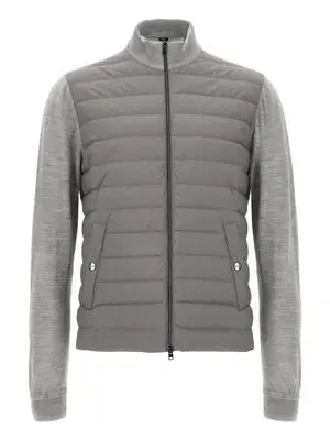 Herno Quilted Zip-up Down Jacket - Gray
