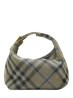 Burberry Burberry Checked Zipped Medium Tote Bag Moss