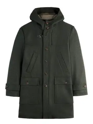FAY Hooded Toggle Coat - Green