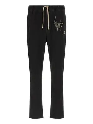 Moncler Embroidered Skinny Track Pants - Black