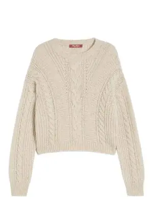 Max Mara Crasso Crewneck Ribbed Jumper - Beige