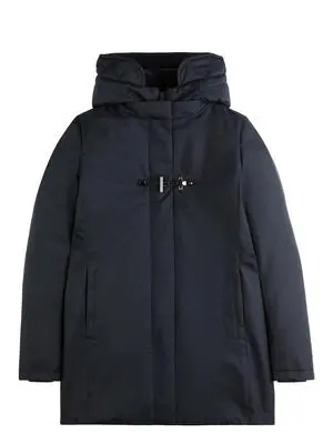 FAY Toggle Gabardine Coat - Blue