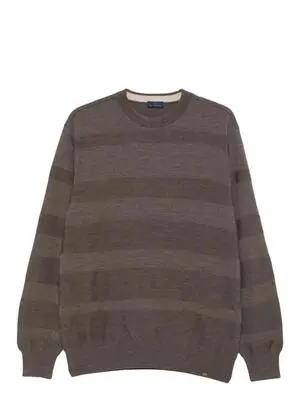 PAUL  SHARK Paul & Shark Striped Wool Pullover - Brown