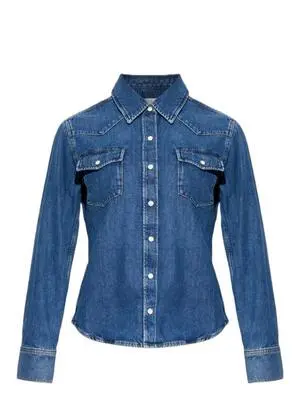 FRAME Frame Chest-Pocket Shirt Blue