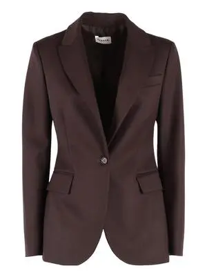 P.a.r.o.s.h P.A.R.O.S.H. Single Breasted Tailored Blazer Brown