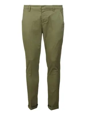DONDUP Logo Plaque Trousers - Green