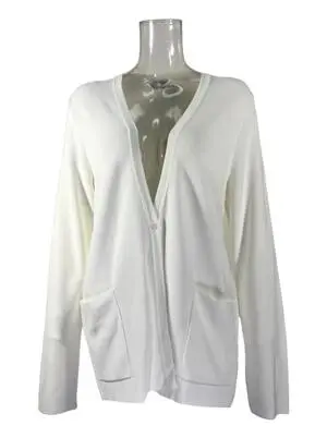 Max Mara V-neck Cardigan With Button Front And Pockets - Gray