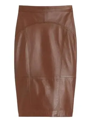MAX MARA Max Mara Studio Taiga Leather Pencil Skirt