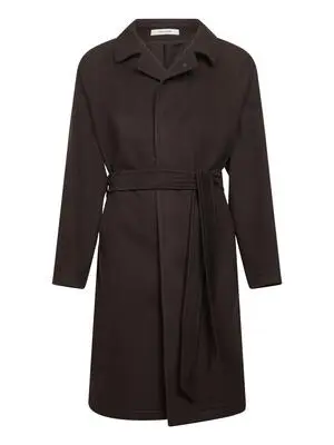 Tagliatore Belted Wool-cashmere Coat - Black