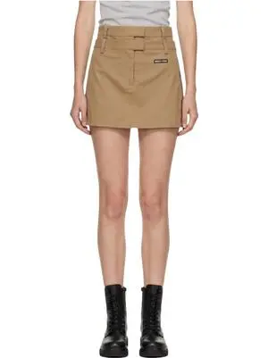 MARISSA CHIARA Zipper Skirt - Khaki