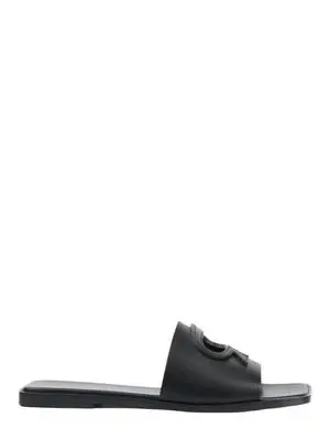 GIANVITO ROSSI Ibla Cut-out Flat Sandals - Black