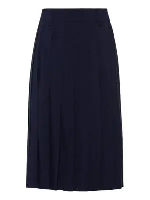 Miu Miu Mohair Fabric Pleated Skirt - Blue