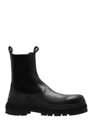 JIL SANDER Round Toe Chelsea Boots - Black