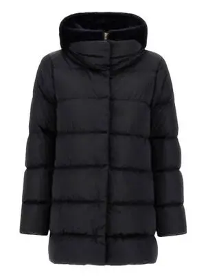 Herno Hooded Quilted Down Jacket - Black