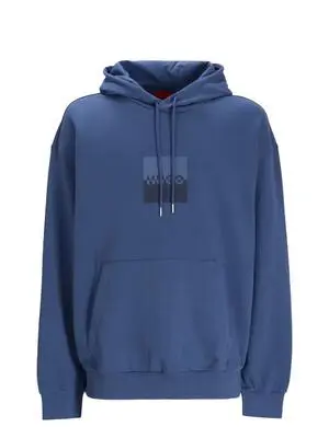 Hugo Boss Logo Print Hoodie - Blue