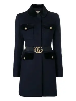 GUCCI Gucci Lapel Logo Coat