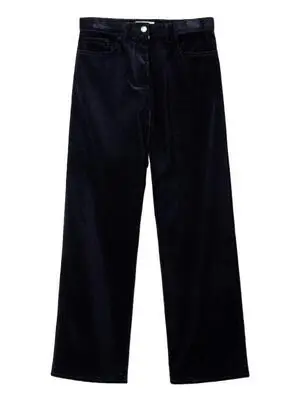 Miu Miu Wide-leg Corduroy Trousers - Navy Blue