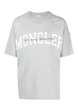 Moncler Logo-print Cotton T-shirt - Grey