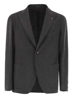 Tagliatore Two-button Patch Pocket Jacket - Black