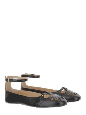 Chloé Misty Ballet Flats With Adjustable Buckle - Black