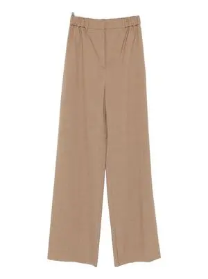Max Mara Wide-leg Elastic Waistband Trousers - Nude