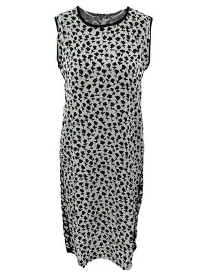Max Mara Sleeveless Dress With Round Neck And Button Back - Gray