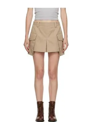 MARISSA CHIARA Belted Utility Skirt - Khaki