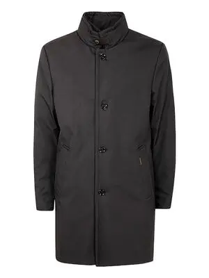MOORER Long-sleeved Casual Jacket With Stand Collar - Black