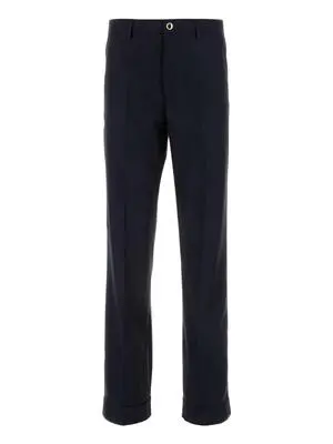 Miu Miu Pleated Batavia Pants - Navy